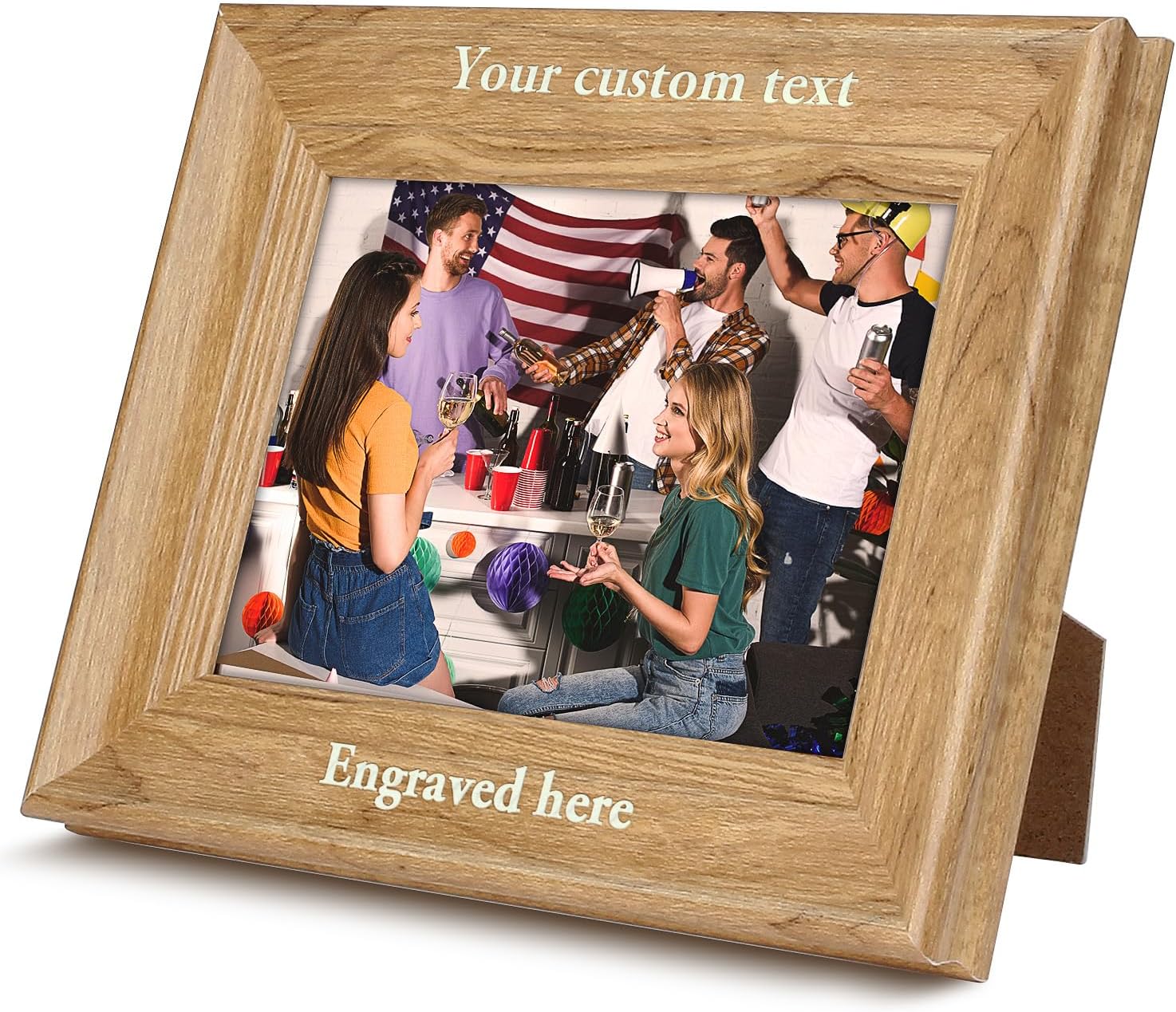 Amazon.com - Engraved Picture Frame, Your Custom Text Here Wood Photo ...
