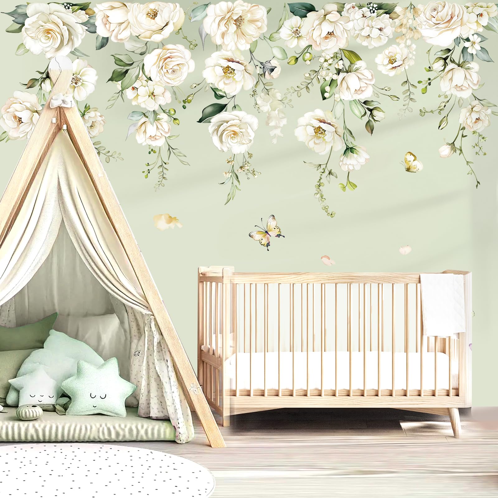 White Floral Wall Decals Hd Photographs