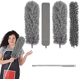 Set of 5 Duster Telescopic Duster Washable Duster Long Extendable ...