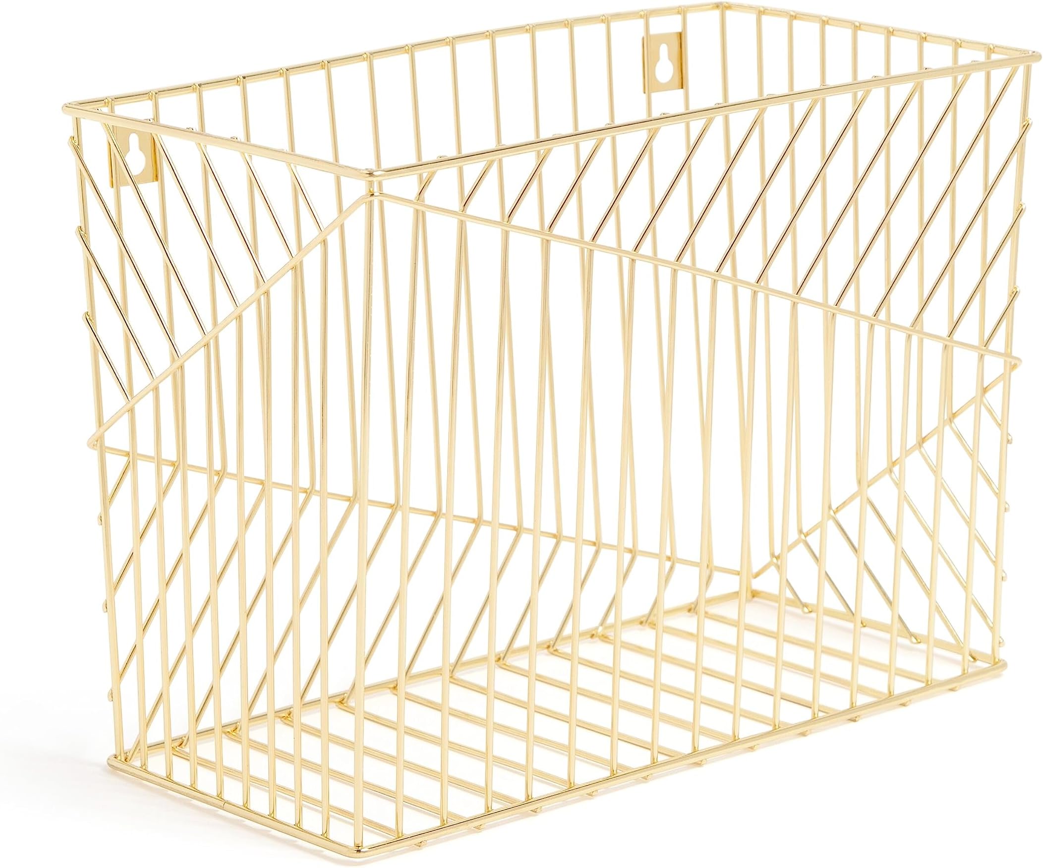 Amazon.com : U Brands Hanging File Desk Organizer, Wire Metal, Gold ...