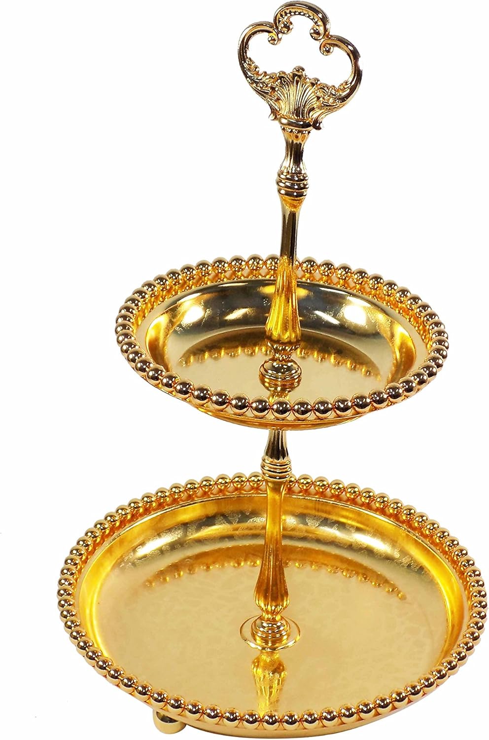 Amazon.com | 2 Tier Round Glass Serving Tray Platters- Perfect For ...