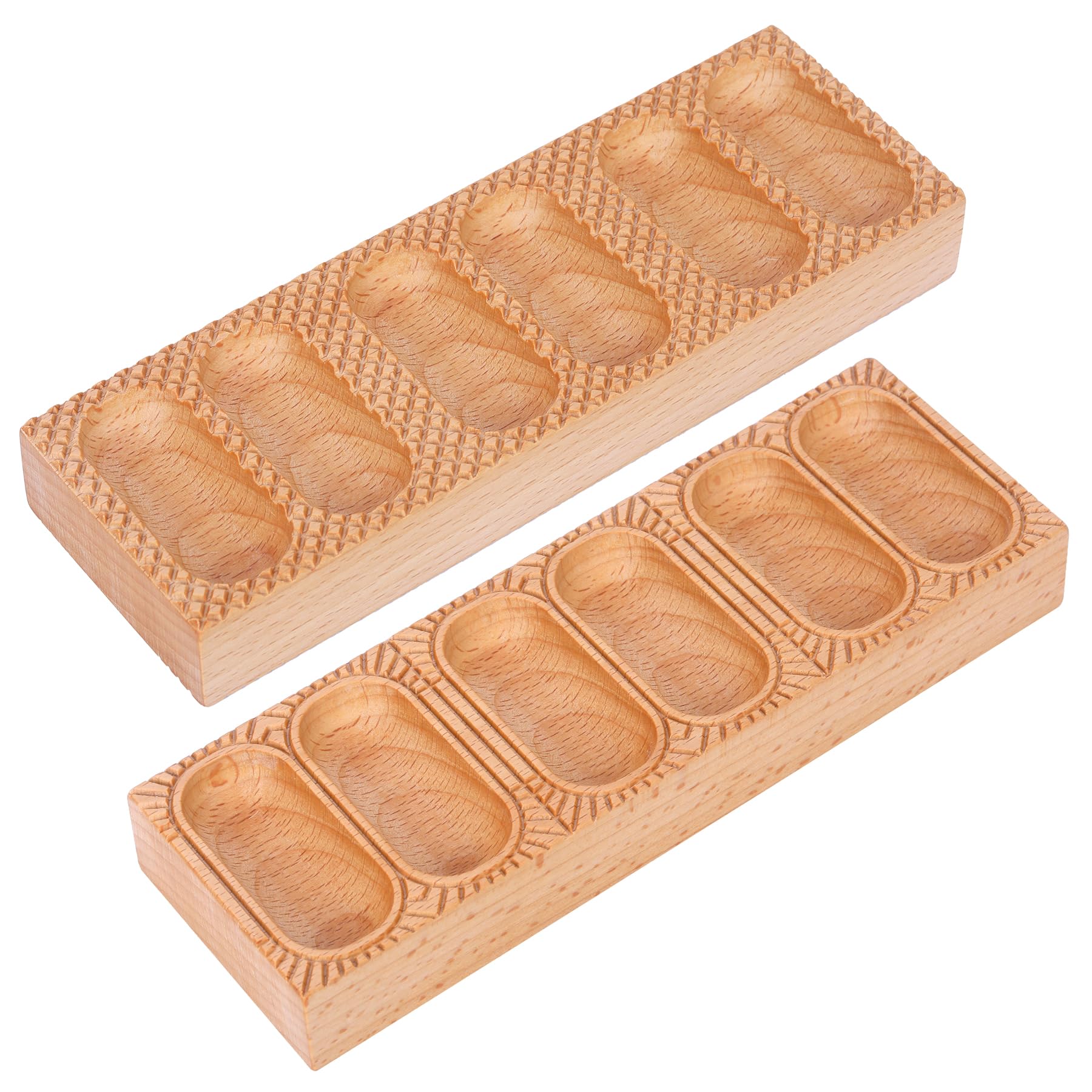 Amazon.com: Wood Pasta Ravioli Board 2 in 1 Wooden Doppio Ravioli Mold ...