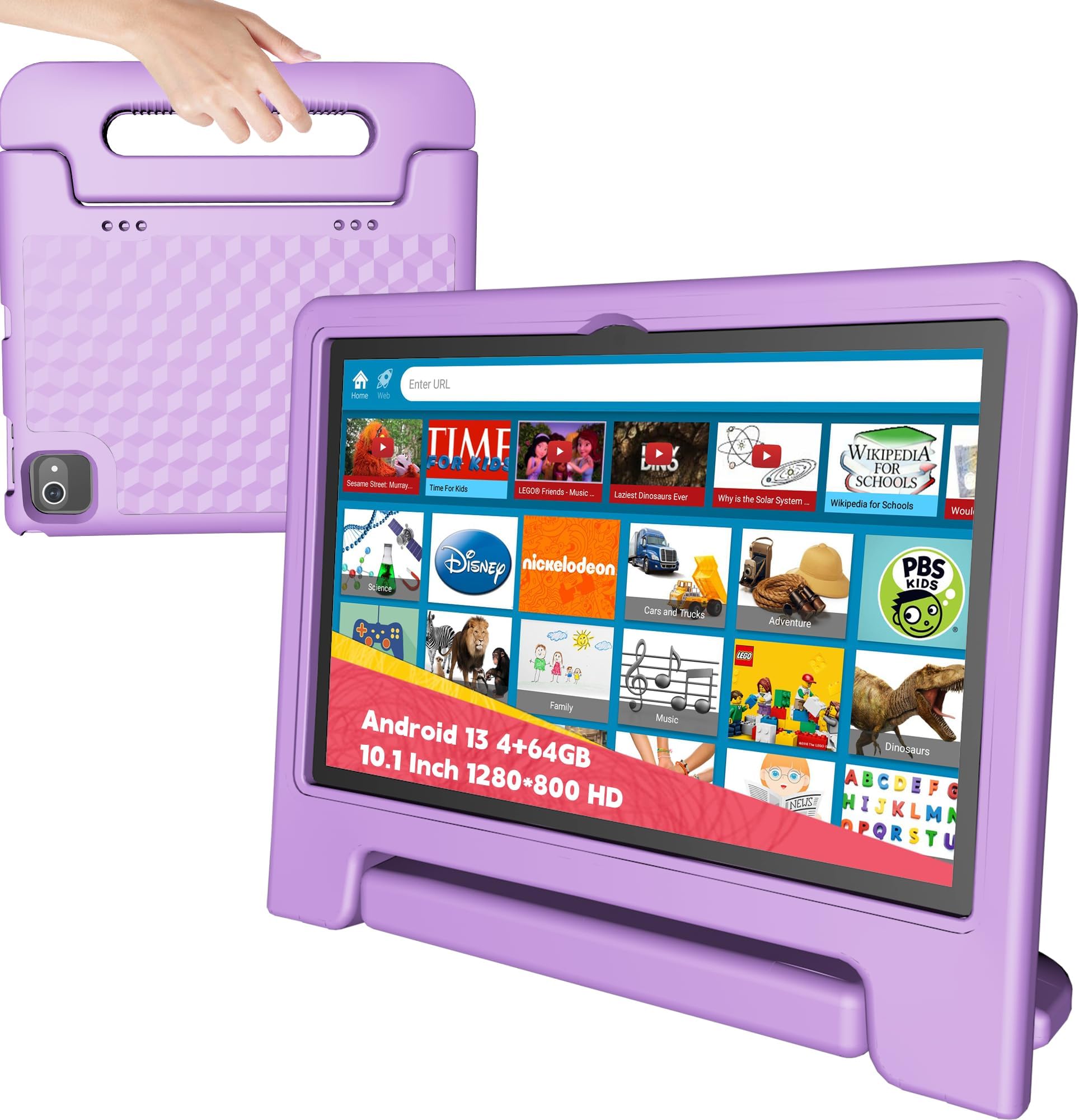 Amazon.com : VNEIMQN Tablet for Kids, 10 Inch Kids Tablet, Android 13, 4GB 64GB, Octa-core CPU ...