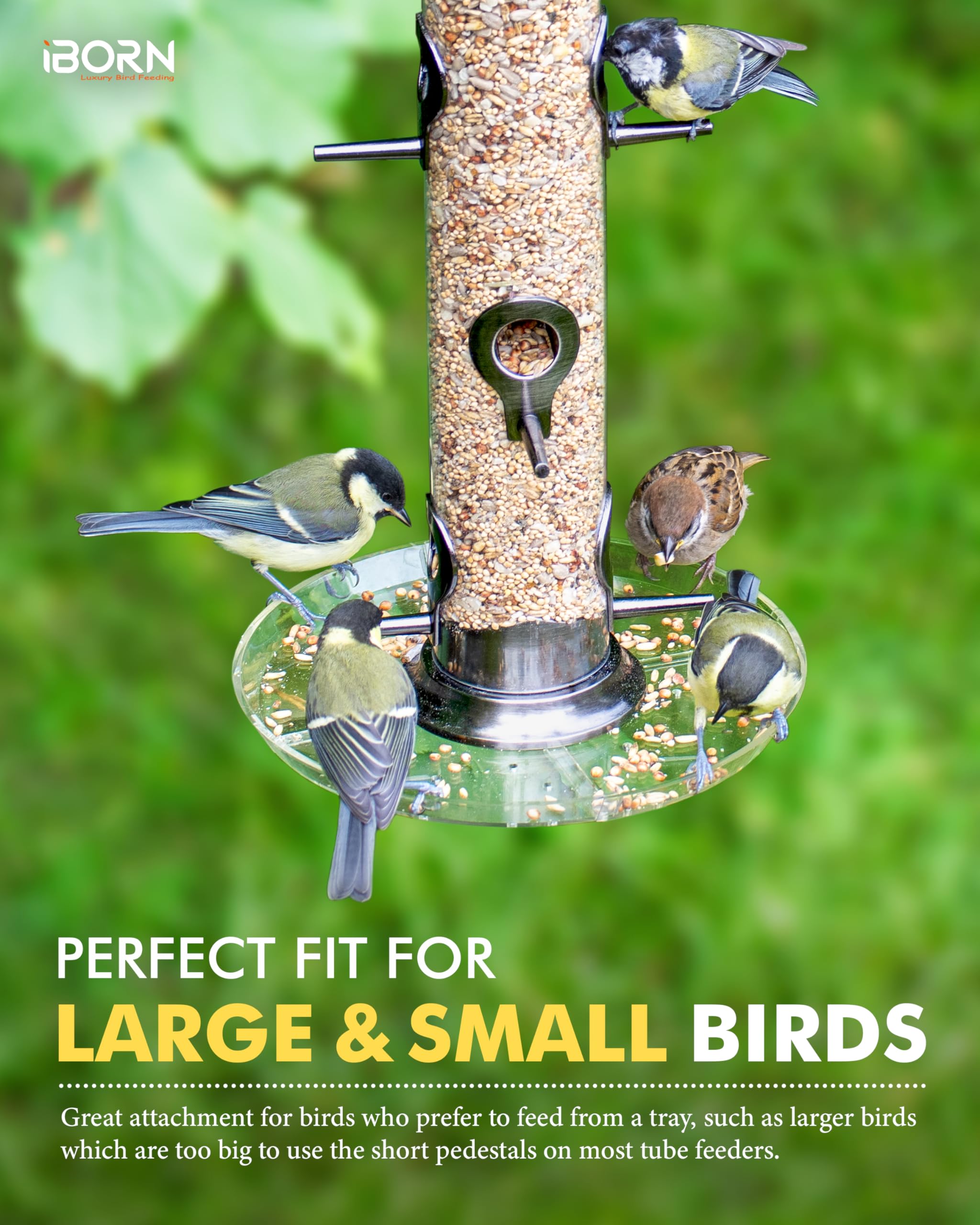 Snapklik.com : iBorn Bird Feeders Seed Catcher For Outside Hanging 6 ...