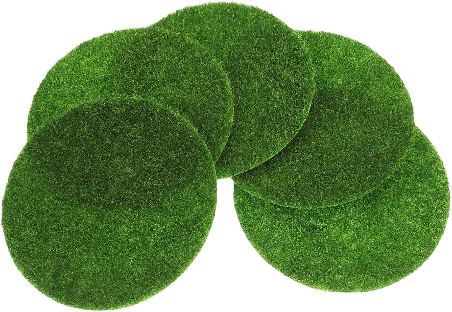 Amazon.com: OFFSCH 5pcs Synthetic Turf Mat Round Fake Grass Moss Mats ...