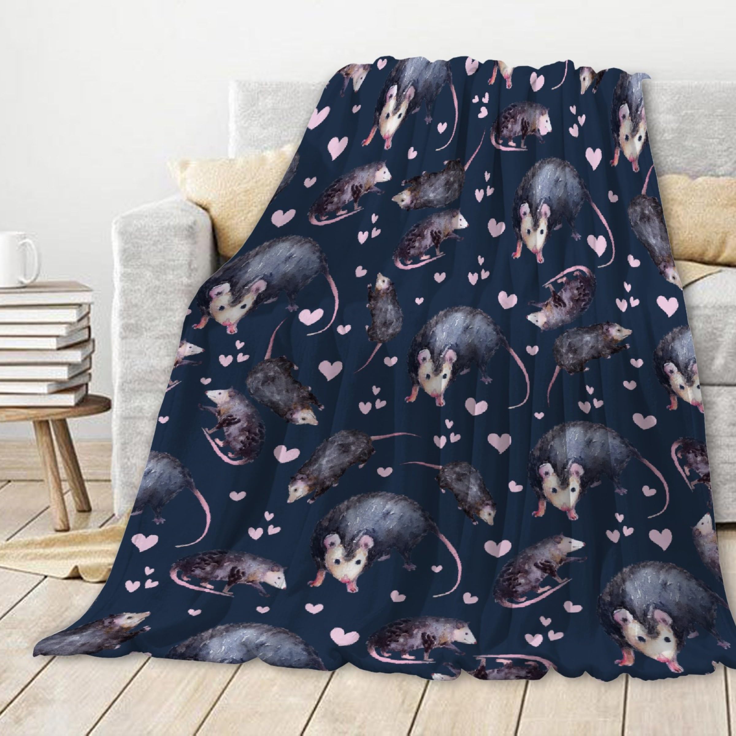 Amazon.com: Possum Blanket Opossum Throw Blanket | Opossum Lovers Gift ...