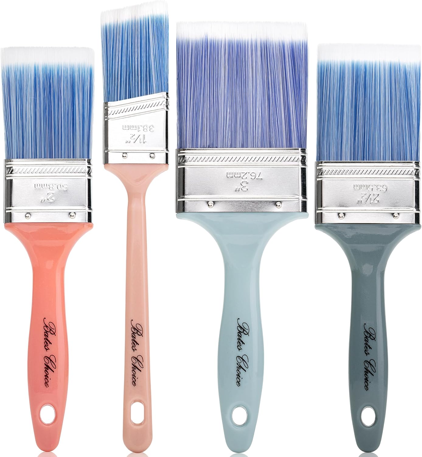 Amazon.com: Bates- Paint Brushes, 4 Pack, Vintage Colors Plastic Handle ...