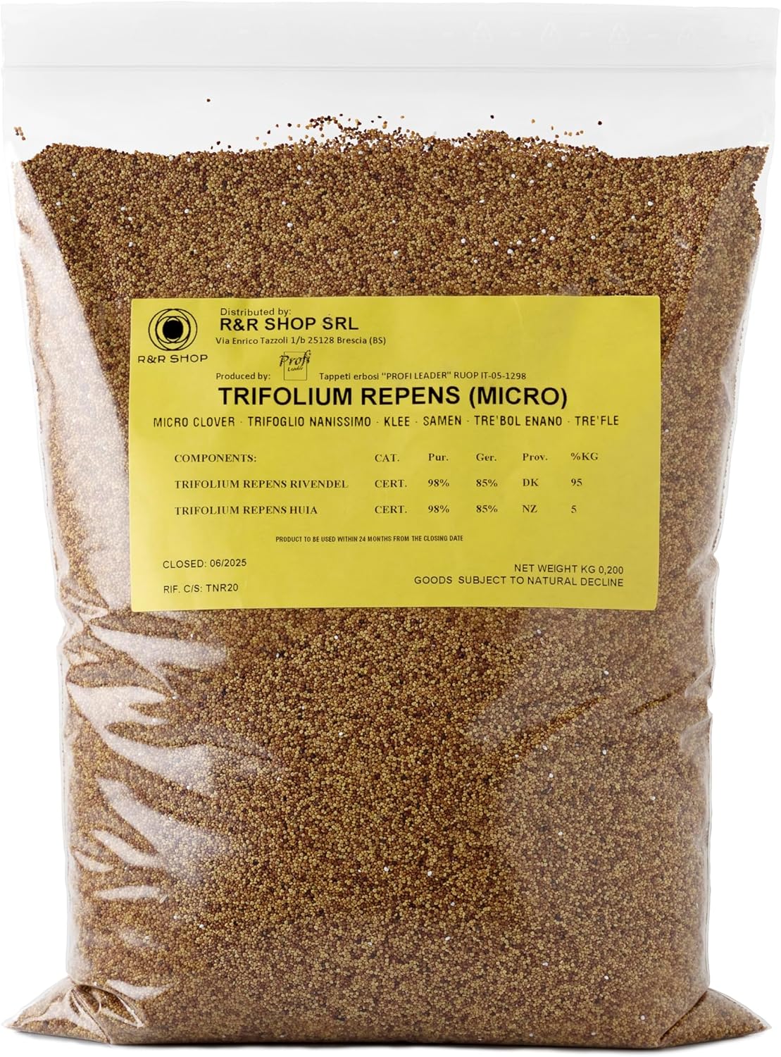 R&R SHOP - Lawn Seeds, Micro Clover Trifolium repens, No Mowing ...