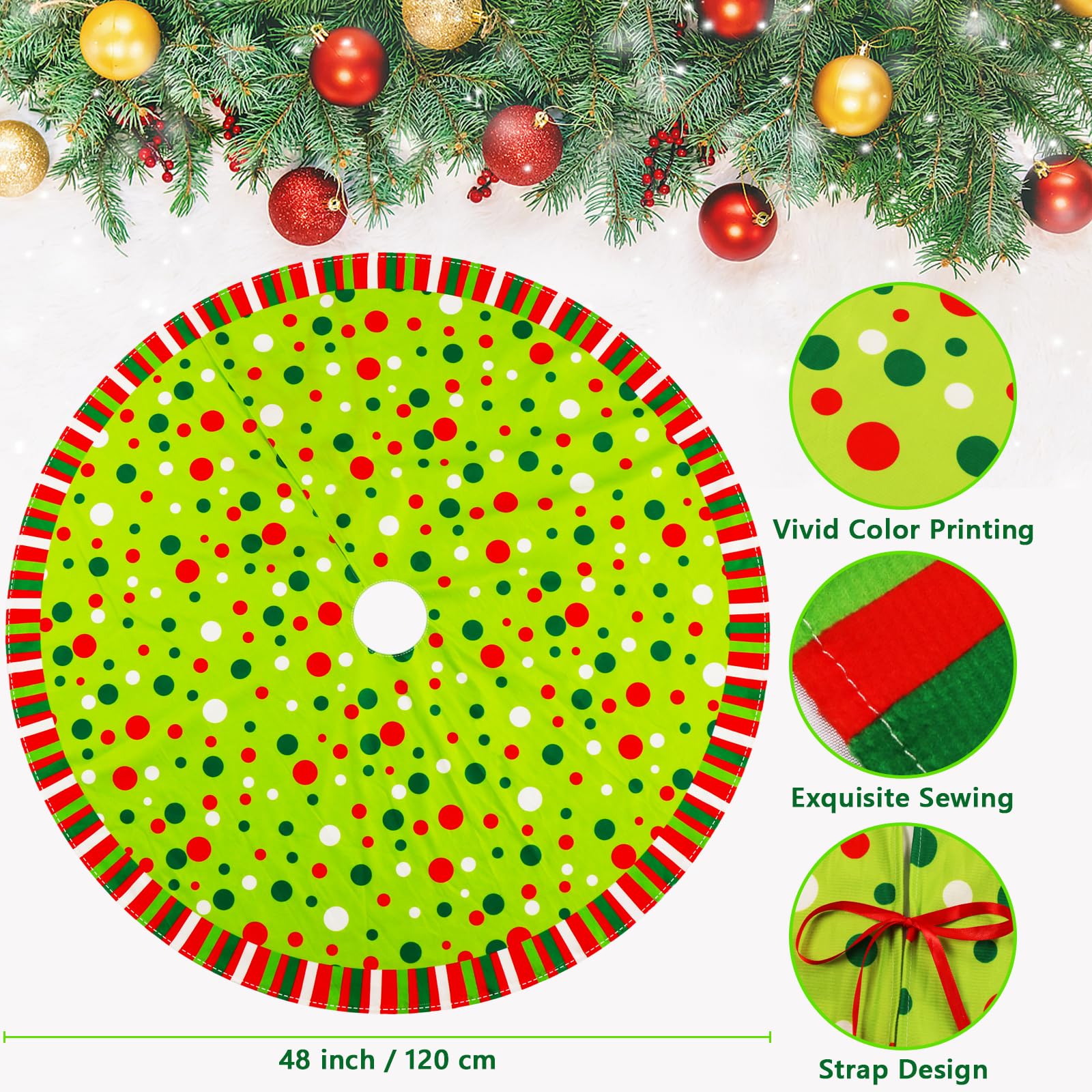 Holiday Party Decor Set 3 Pack 15 Inch Mini Christmas Tree Skirts - Red ...
