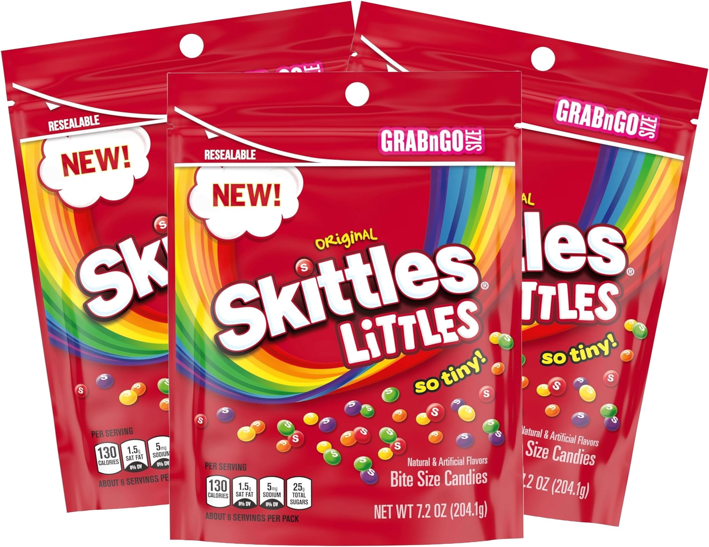 Amazon.com : Skittles Littles Original Chewy Candy (Pack of 3 ...