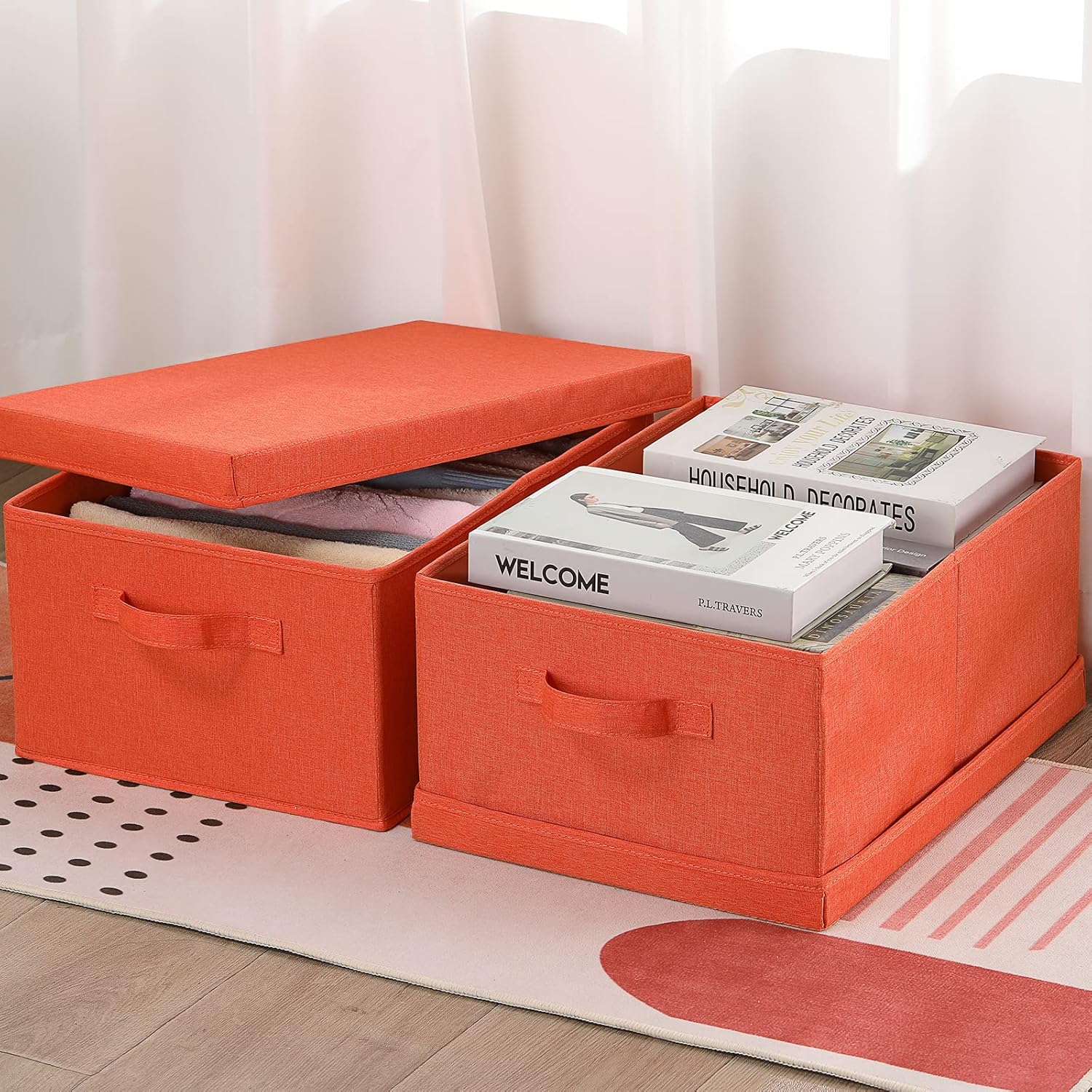 HOONEX Contenedores de almacenamiento con tapas para organizar, paquete ...