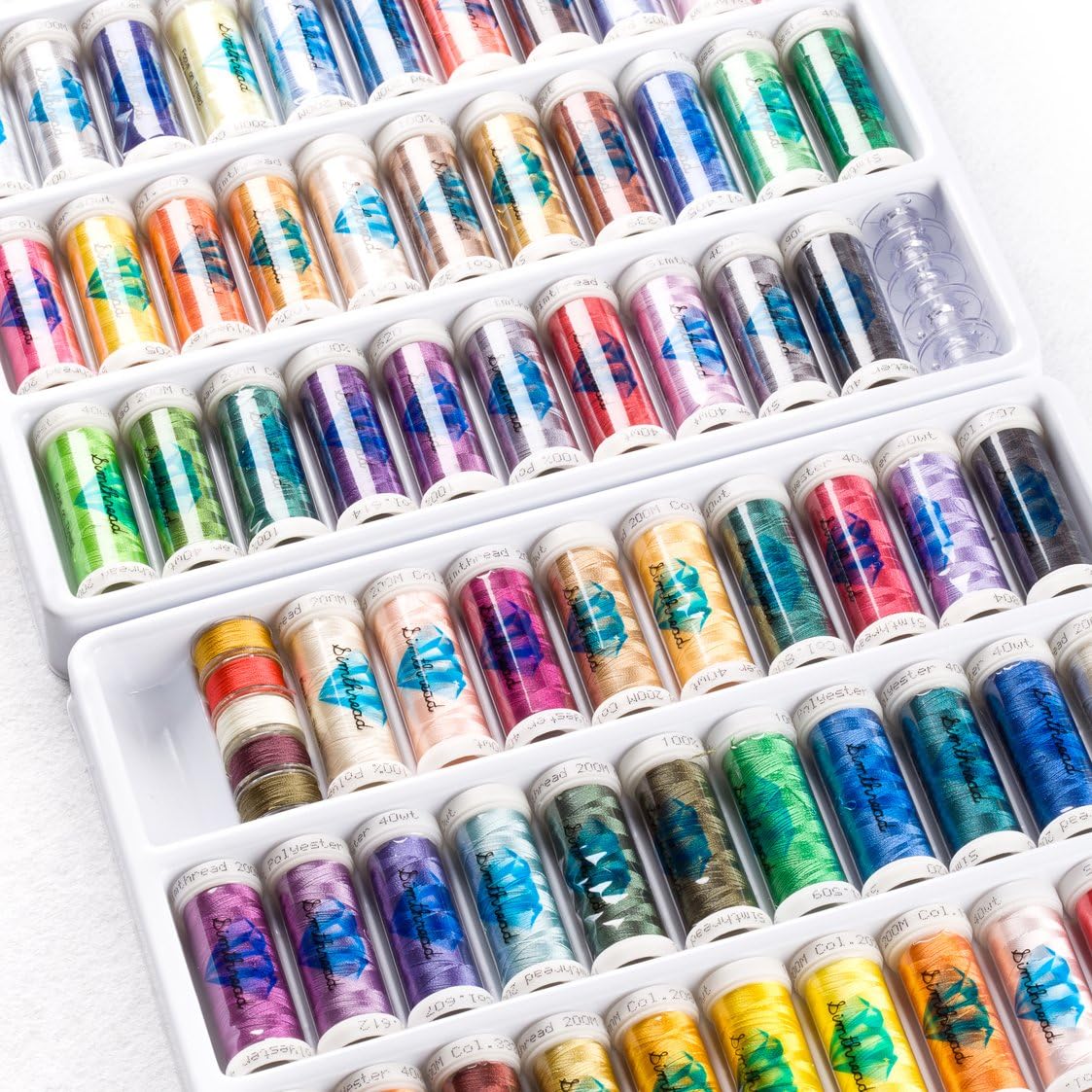 Amazon.com: 63 Assorted Colors Polyester Embroidery Machine Thread Set ...