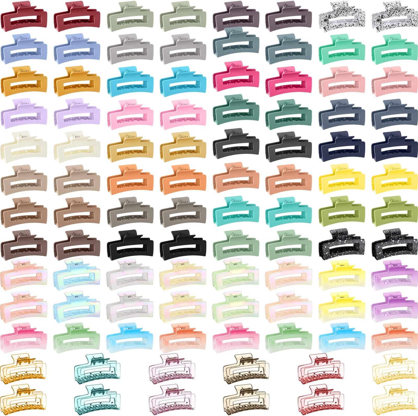 Amazon.com : XunYee 100 Pcs Hair Clips Bulk Claw Clips Bulk Large Claw ...