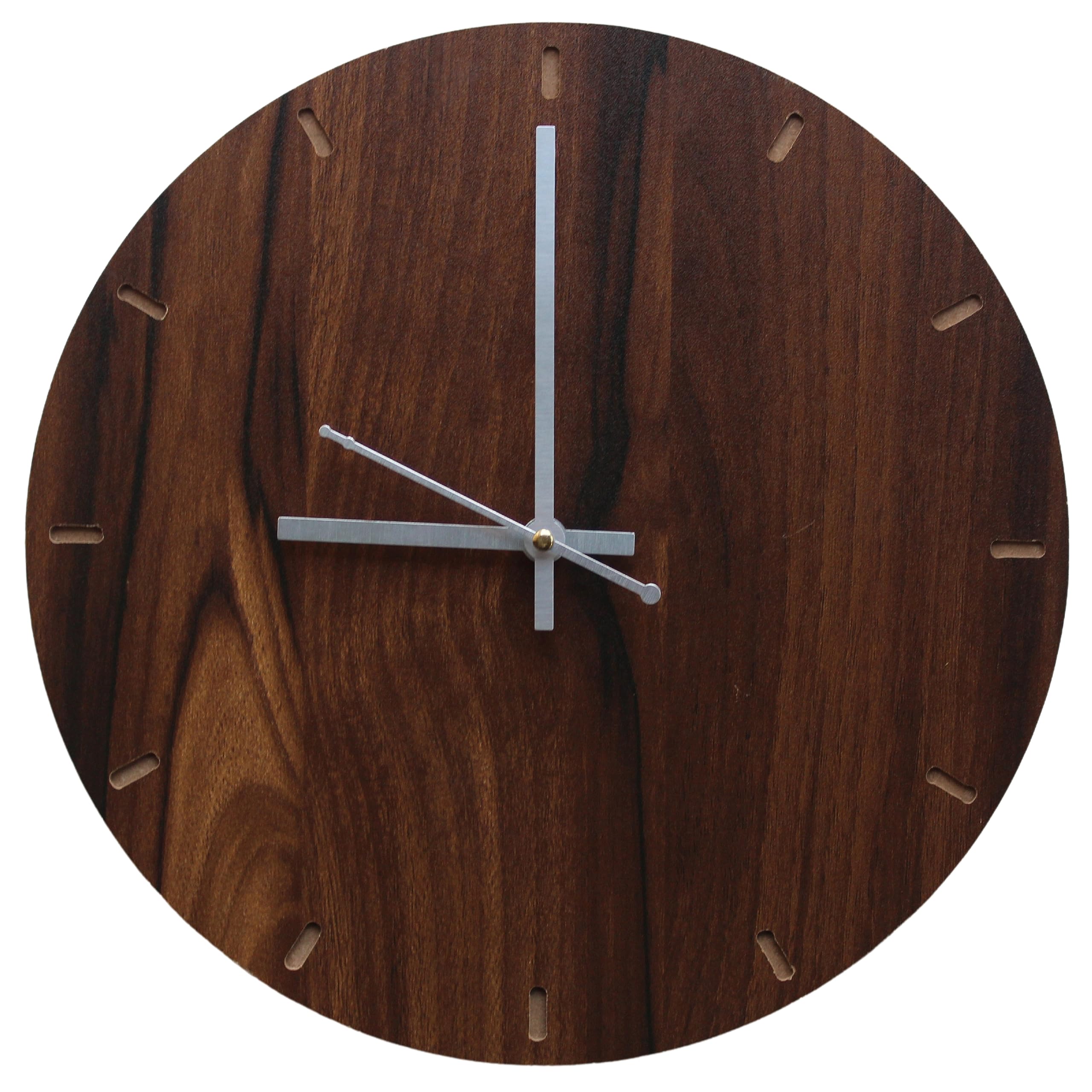 Buy MADHULI Wooden Wall Clock, MDF Designer Wall Watch, Round Frameless ...