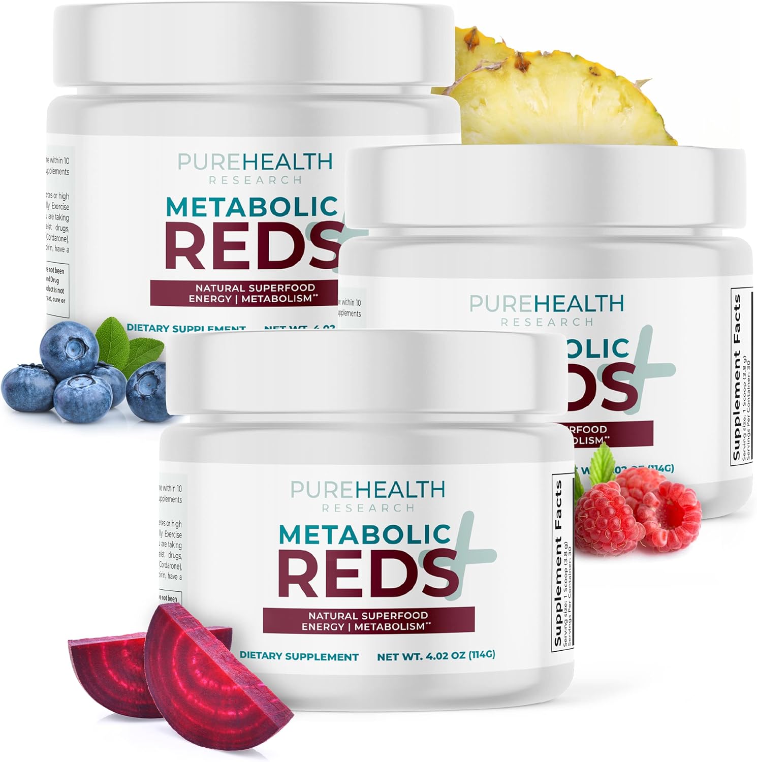 Amazon.com: PUREHEALTH RESEARCH Reds Superfoods Powder - Only 10 ...