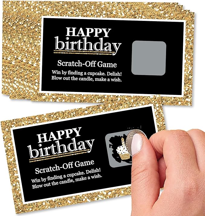 Amazon.com: Big Dot of Happiness Adult Happy Birthday - Gold - Birthday ...