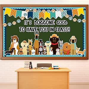 Amazon.com: Justforjoyful 80Pcs Pet Dog Bulletin Board Classroom ...