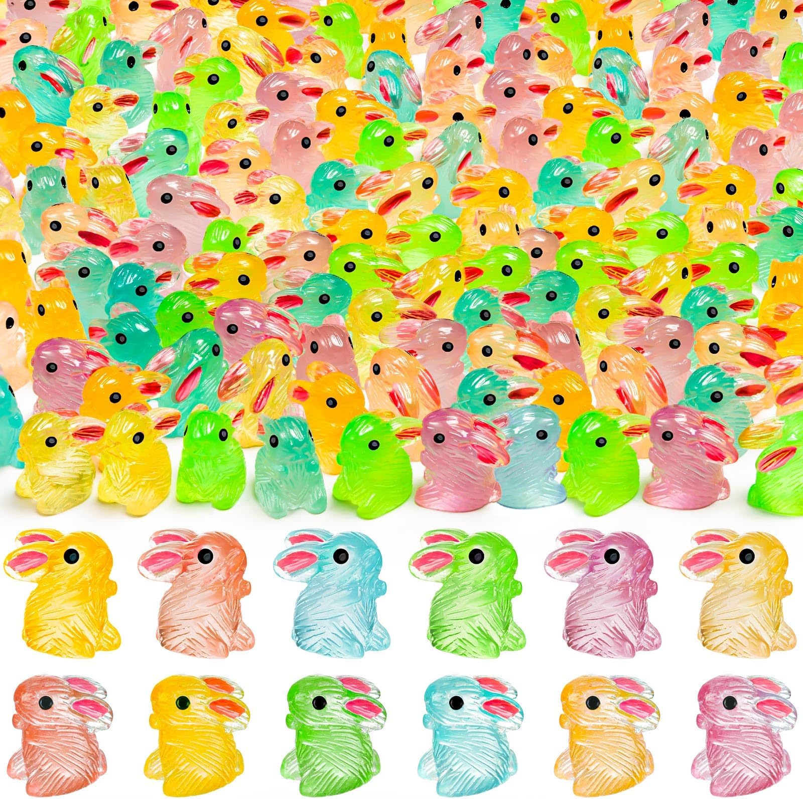 Amazon.com: wybcfp 50 Pieces Mini Bunny and Carrot Decoration ...