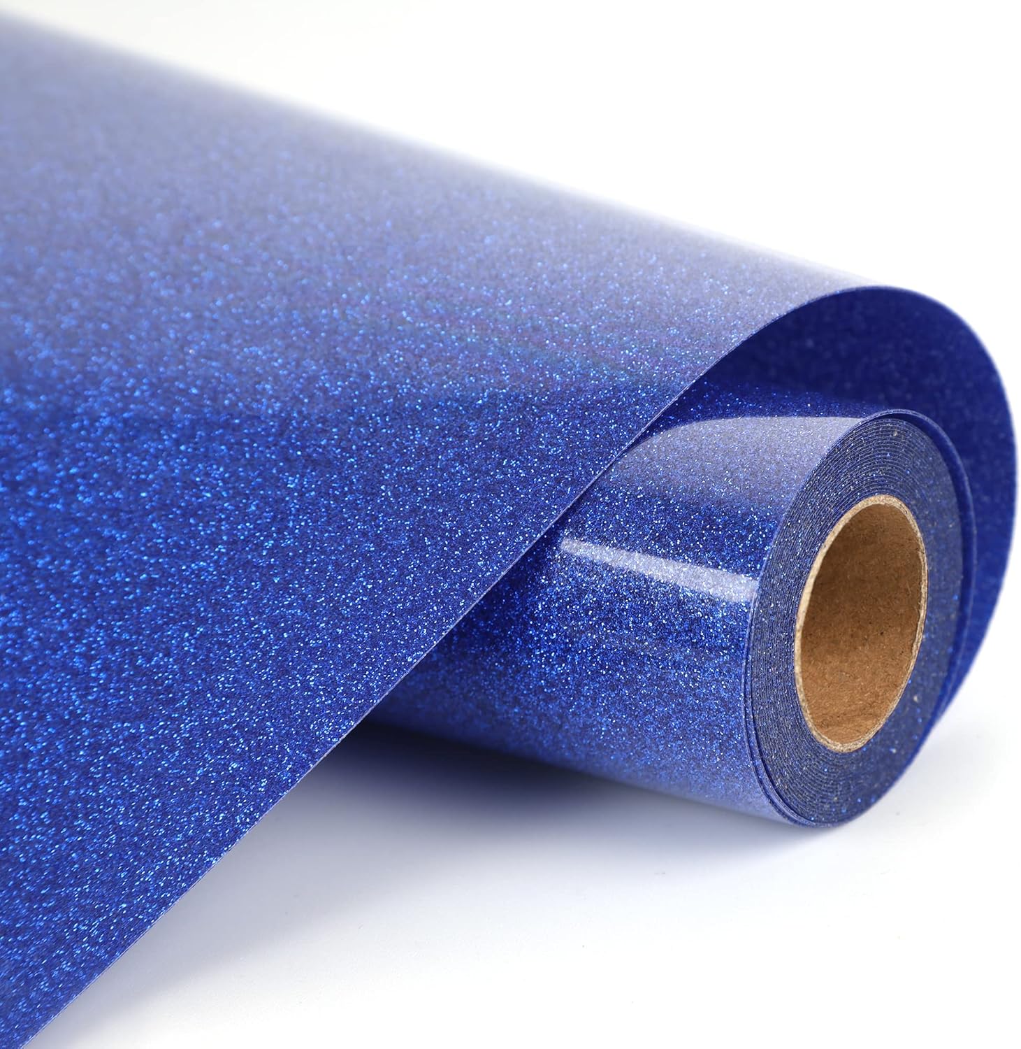 Amazon.com: SHOMKIEE Blue Glitter HTV Heat Transfer Vinyl Rolls12inch ...