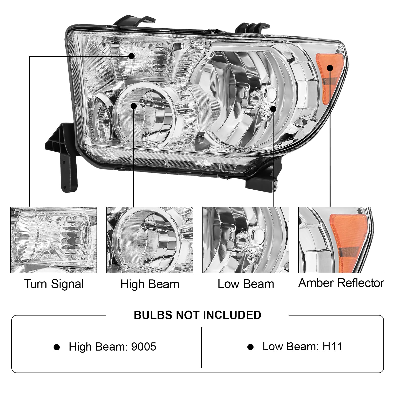 Snapklik.com : ALZIRIA Headlight Assembly Fit For 2007 2008 2009 2010 ...
