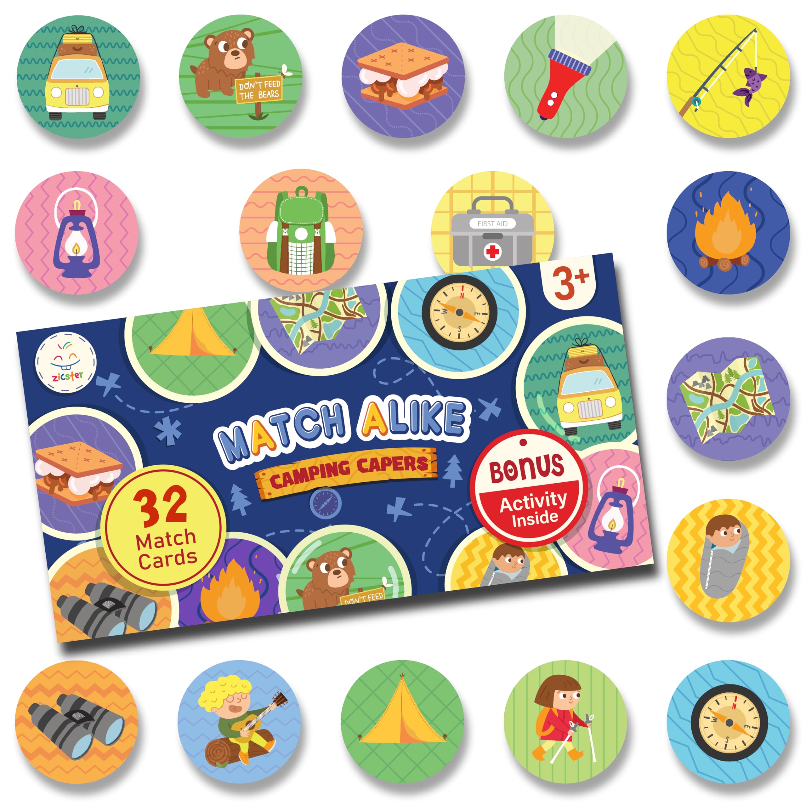 Amazon.com: Zicster Match Alike - Memory Matching Game (Camping Capers ...
