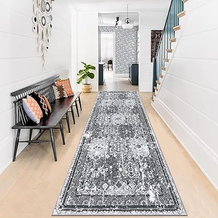 Enyhom Distressed Hallway Runner Rug, 80 X 200 cm Extra Long Entryway ...