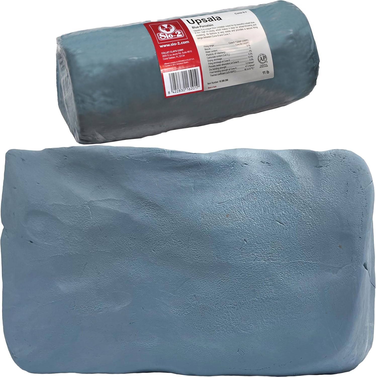 Amazon.com: SIO-2 Upsala Blue Porcelain Ceramic Pottery Clay | 11 lb ...