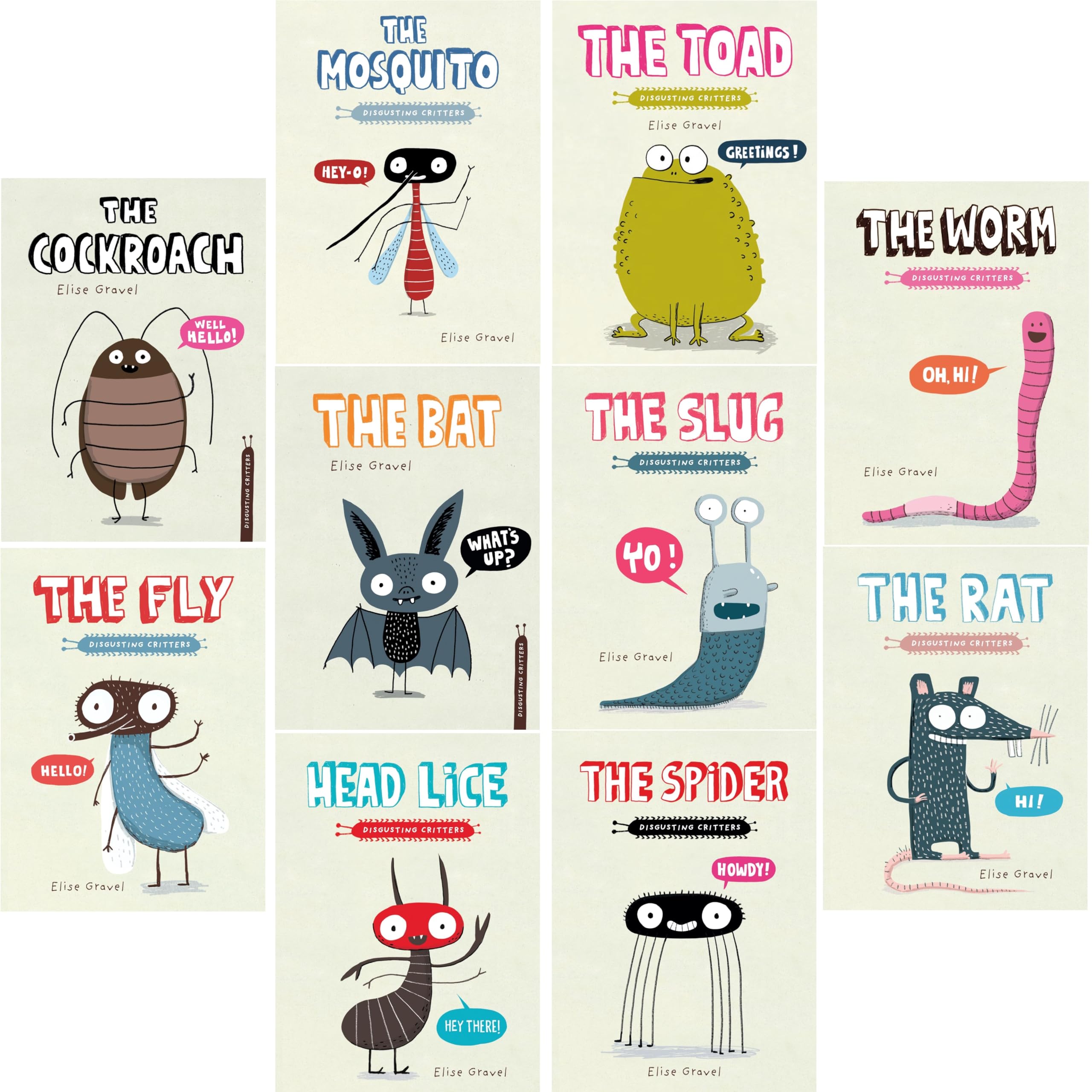 NEW SET! Disgusting Critters Series Complete 10 Books Set: Elise Gravel ...