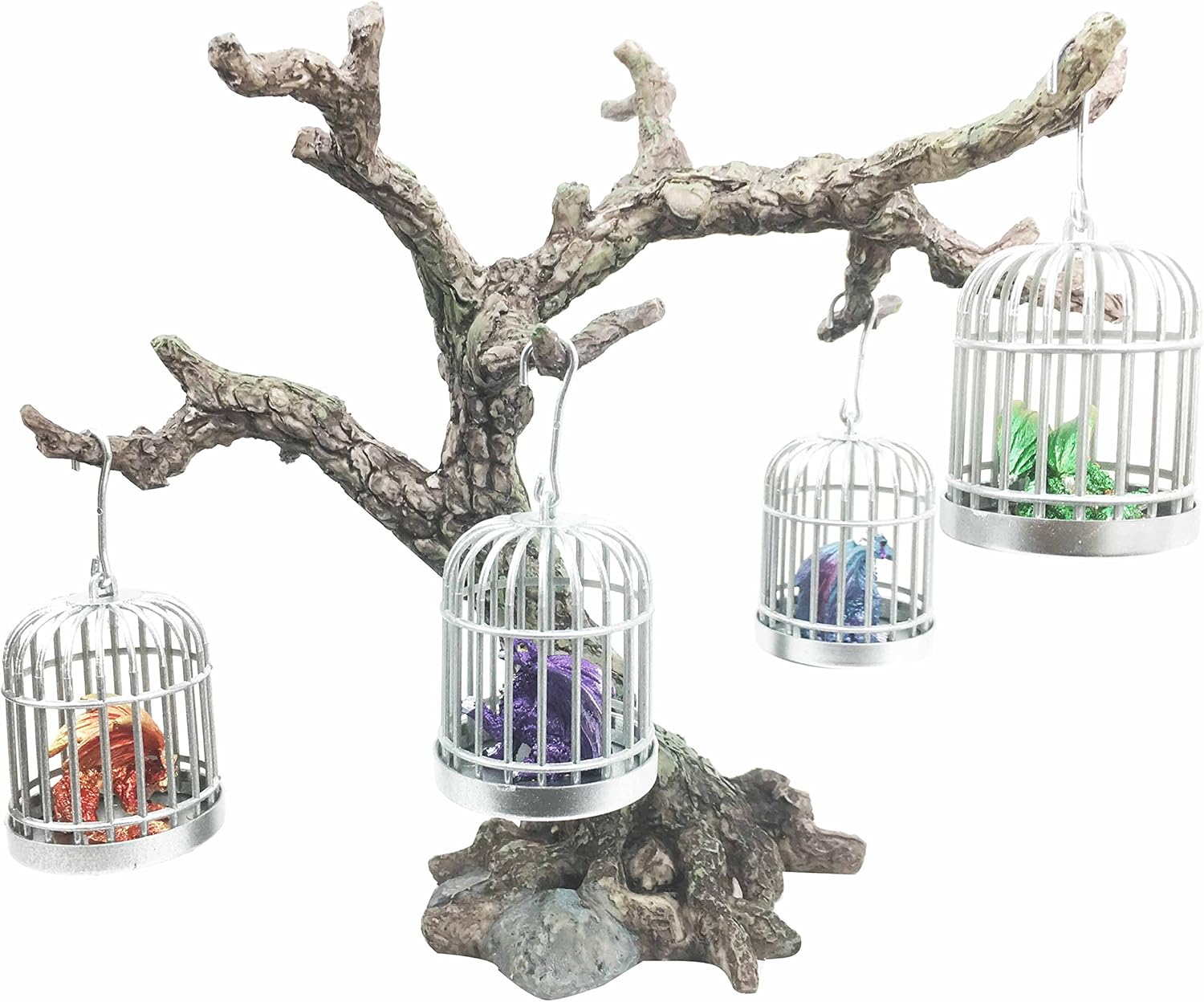 Amazon.com: Miniature Caged Elemental Dragon Ornaments On Withered Tree ...