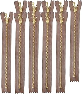 Amazon.co.jp: YKK 玉付きファスナー ゴールド 16cm 10本（#894 B-5） : ホビー