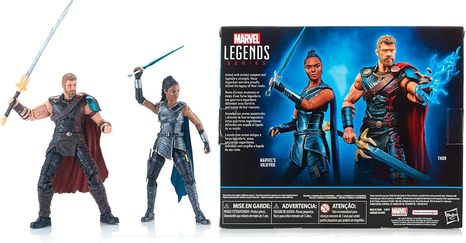 Hasbro Marvel Legends Thor Ragnarok Película 2 Pack Thor y Valkyrie ...