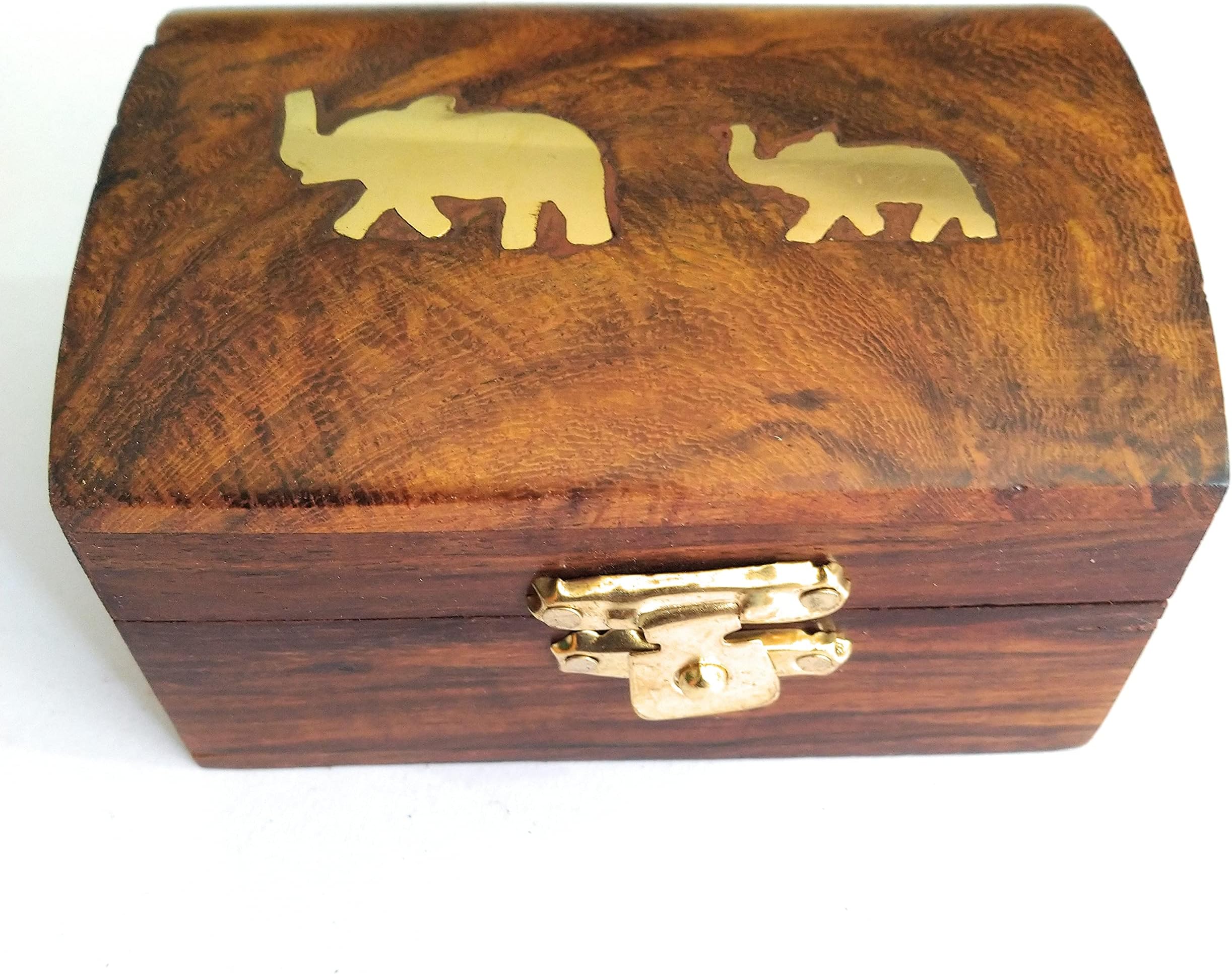 Amazon.com: IYARA CRAFT Rustic Elephant Jewelry Box 4x6 - Hand Carved ...