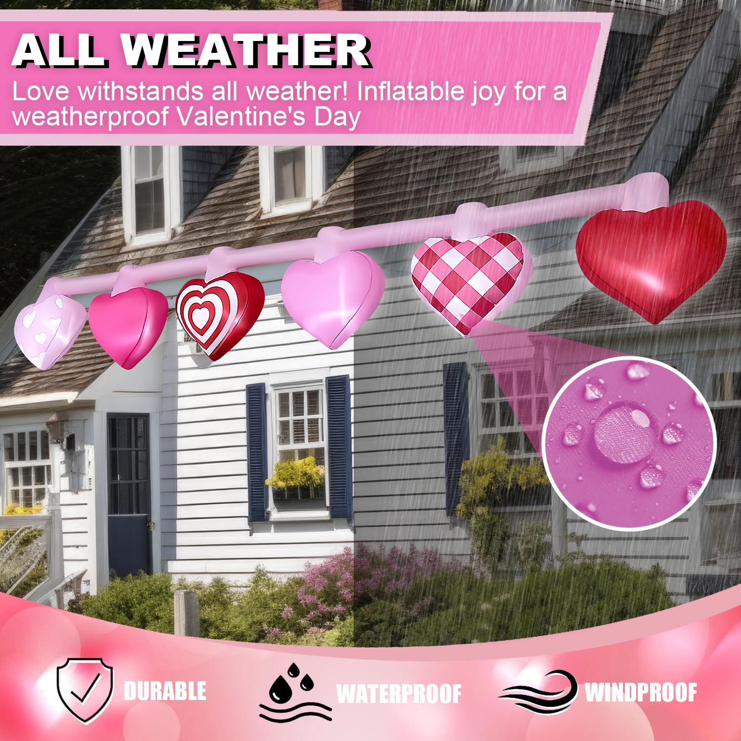 Snapklik.com : 14.7FT Long Valentines Day Inflatables Hanging Flashing ...