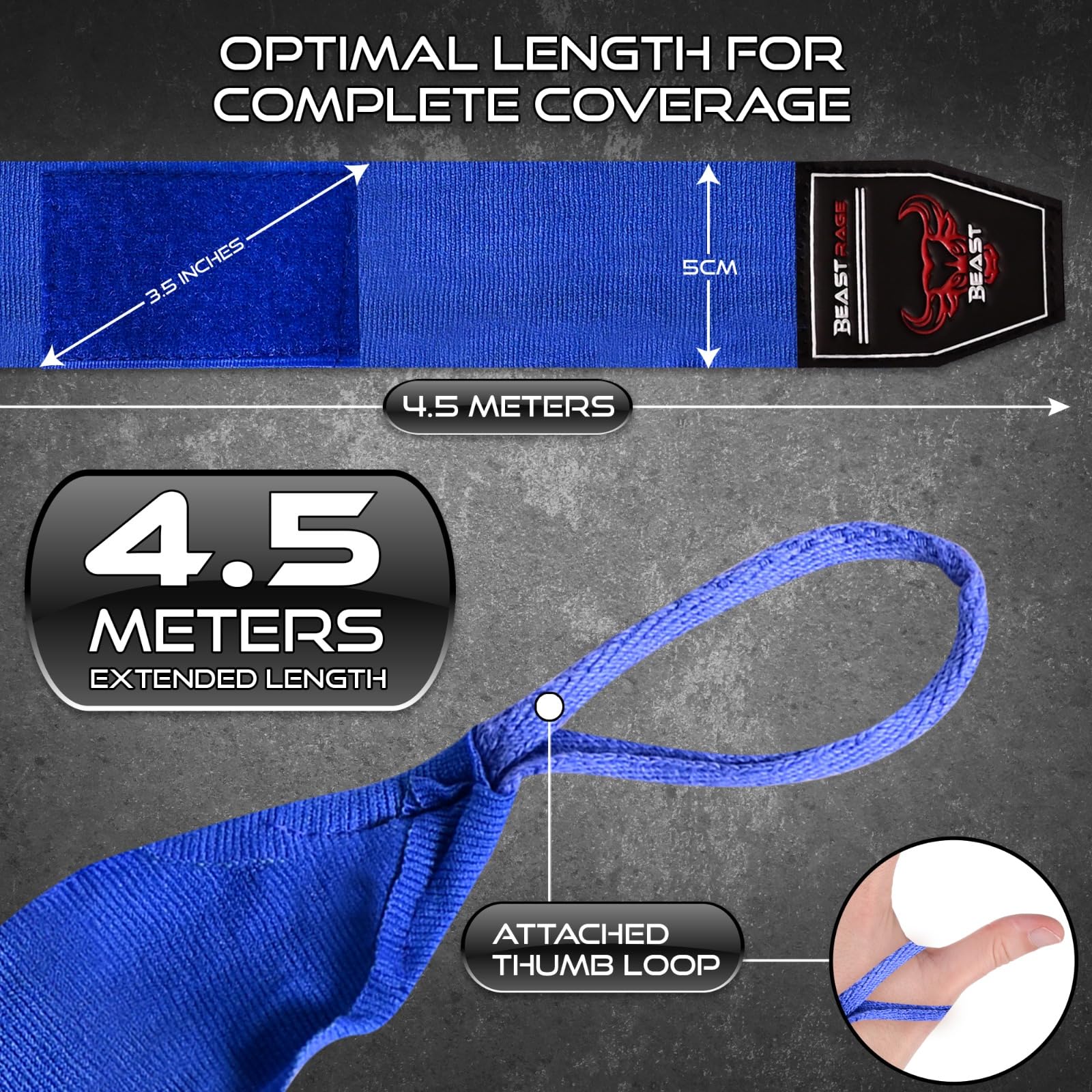 Snapklik.com : BEAST RAGE Boxing Hand Wraps 4.5 Meter Martial Arts ...