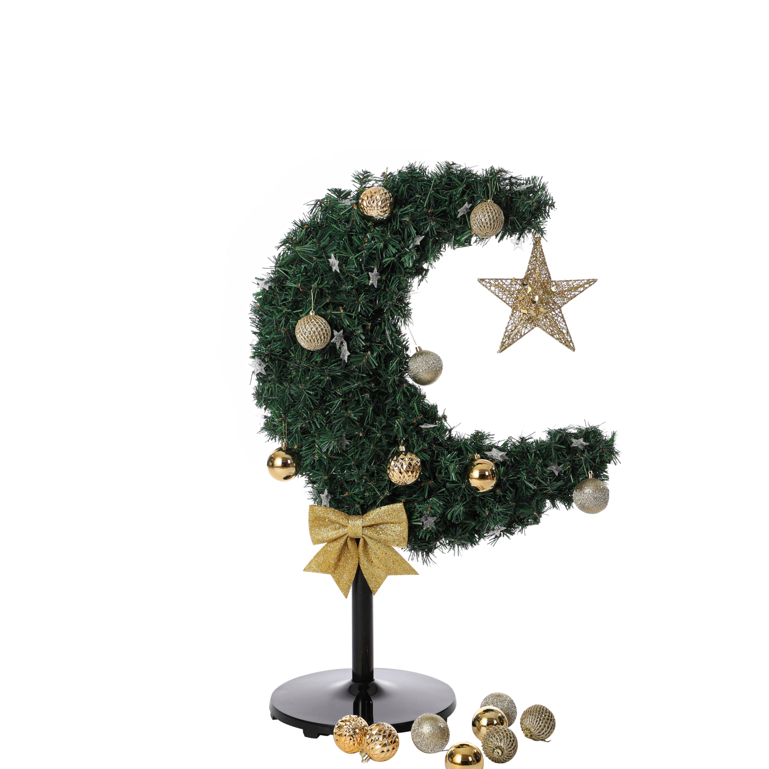 3FT 90 LED Lighted Eid Ramadan Tree Handmade Mubarak Muslim Crescent ...