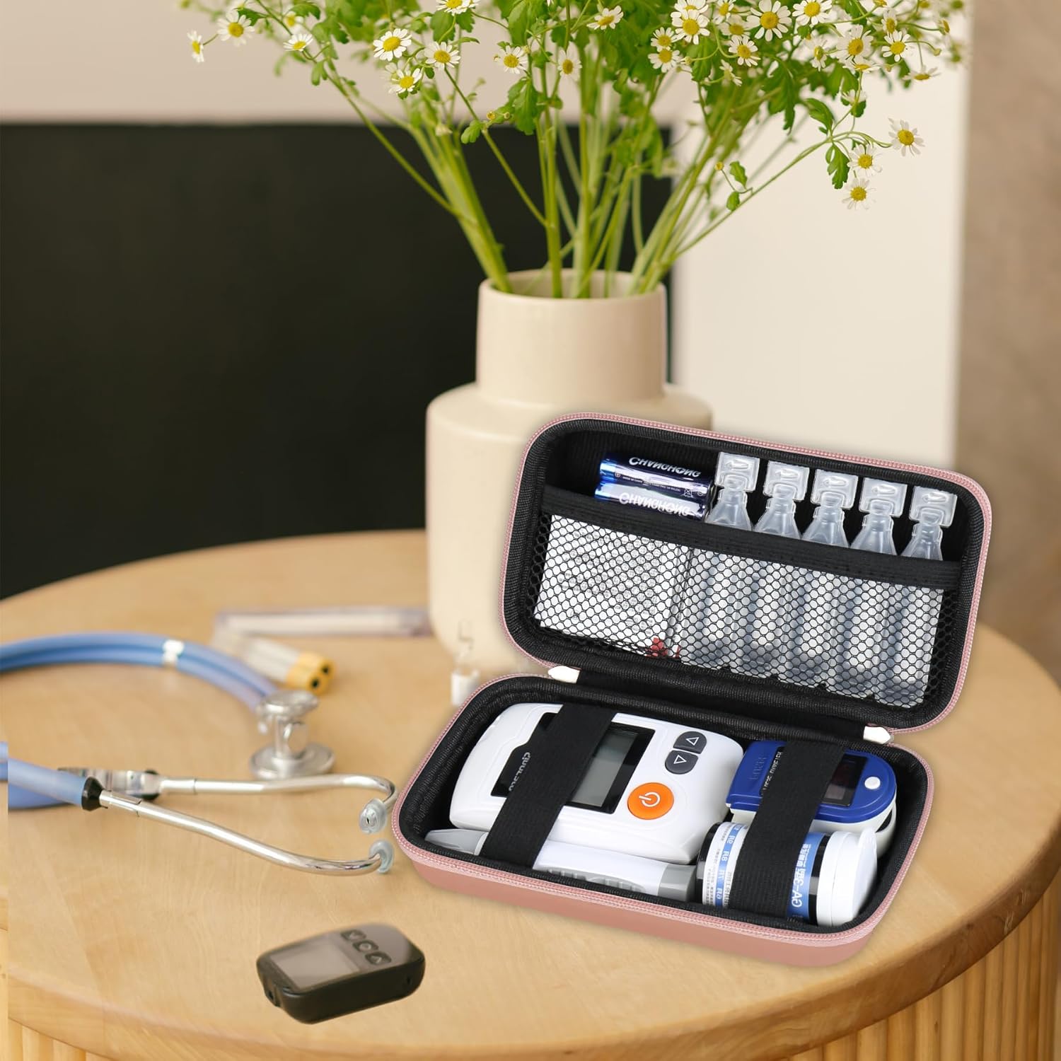 Diabetic Supplies Hard Case Diabetic Supply Organizer Bag Carrying Case ...