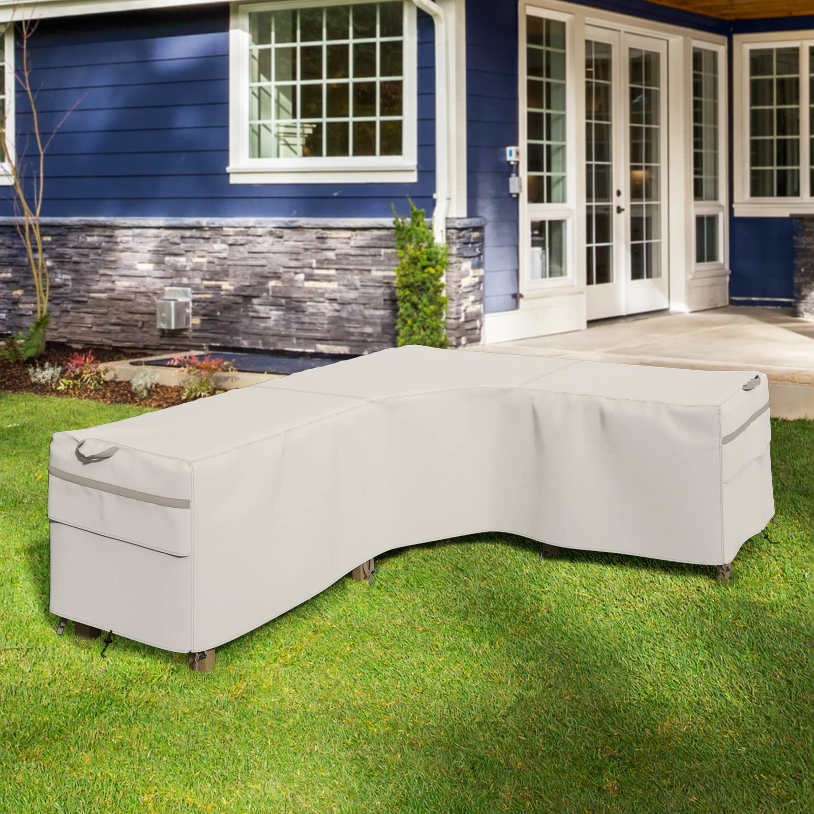 MR. COVER Outdoor Sectional Cover Waterproof, V-Shaped Outdoor ...