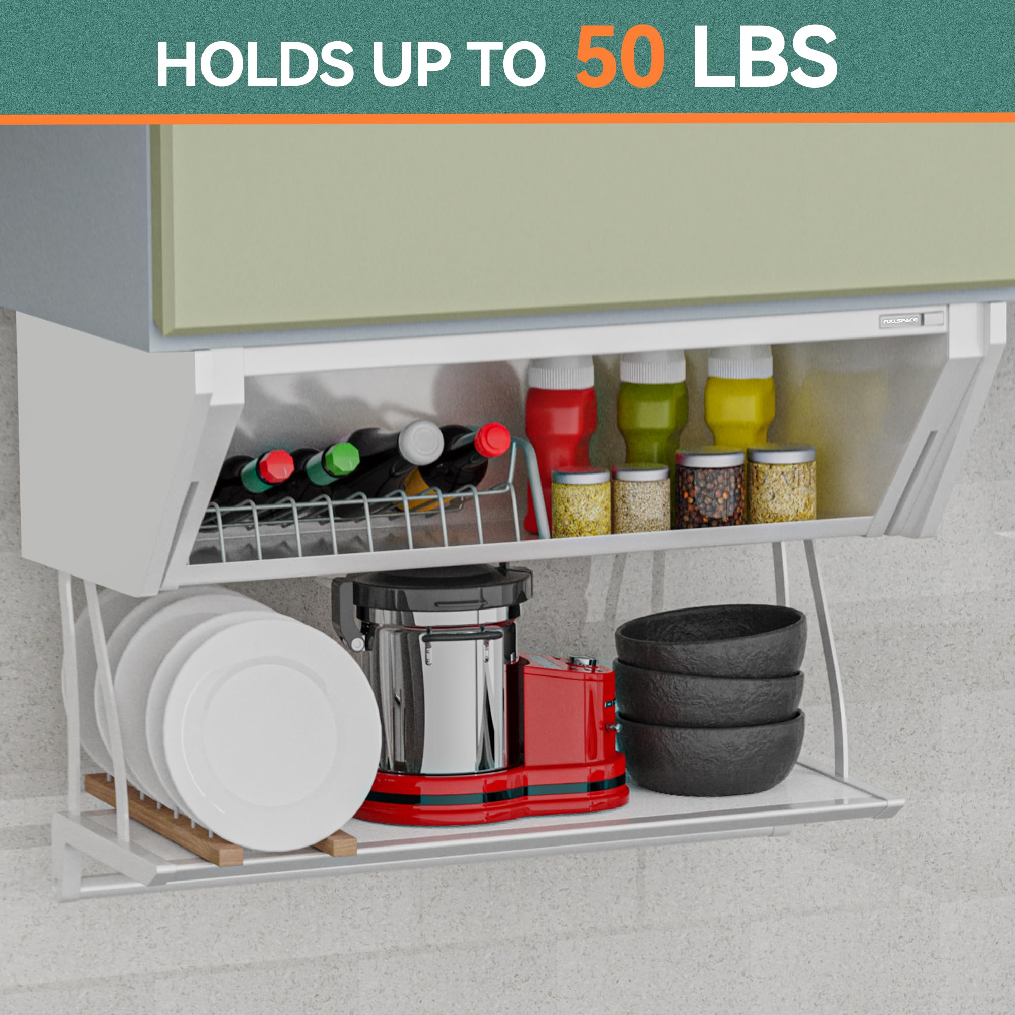 Snapklik.com : Yastant 27” Extra Large Pull Down Shelf For Kitchen ...