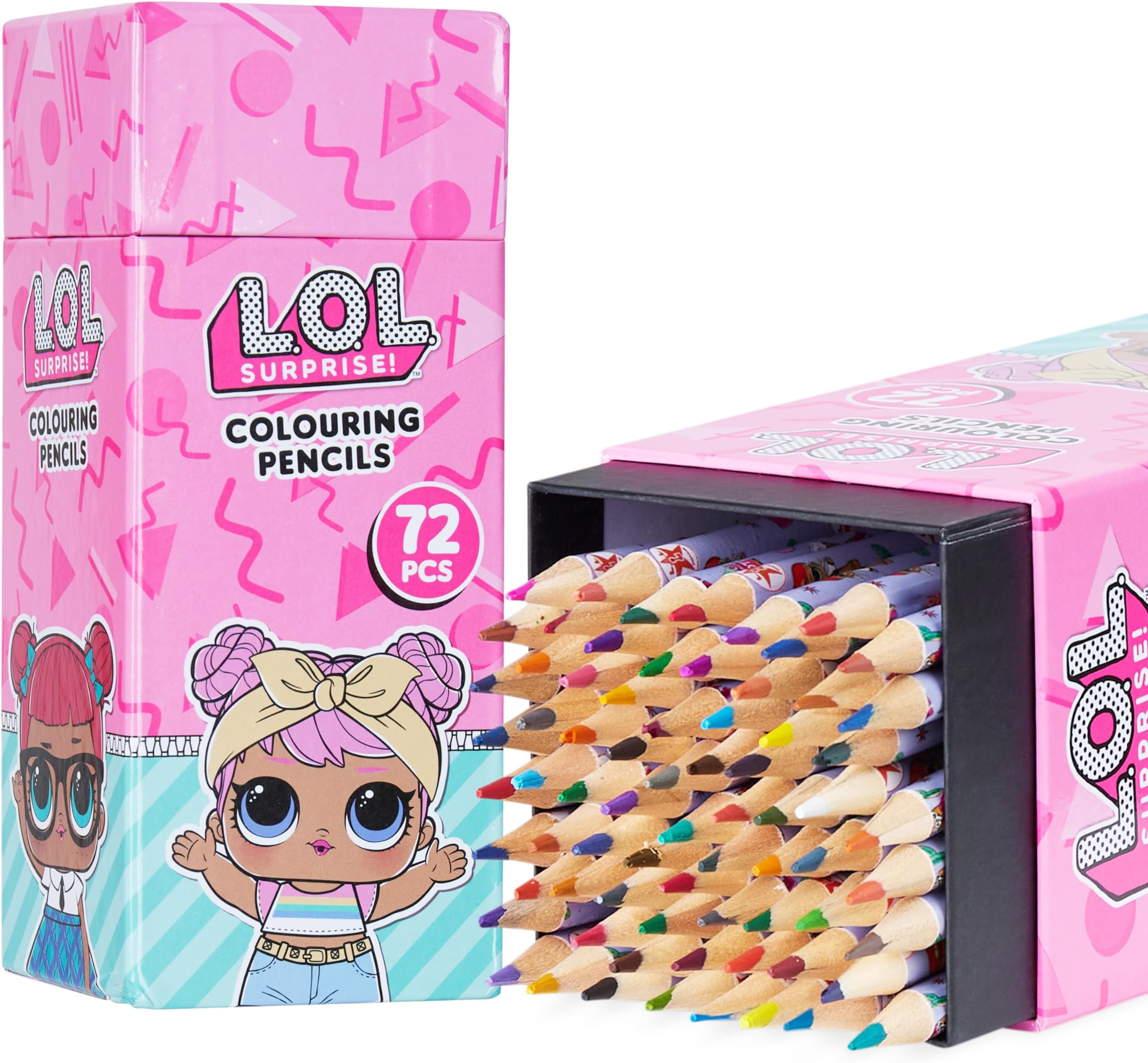 L.O.L. Surprise! Colouring Pencils for Kids 72 Pencils Colouring Box ...