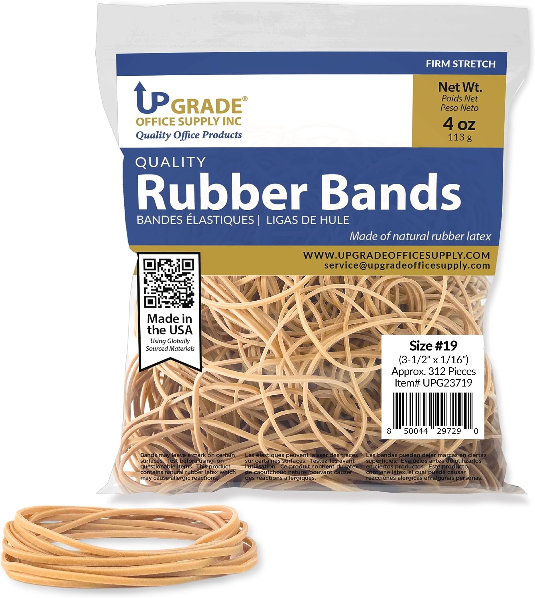 Amazon.com: Universal UNV00416 0.04 in. Gauge Size 16 Rubber Bands ...