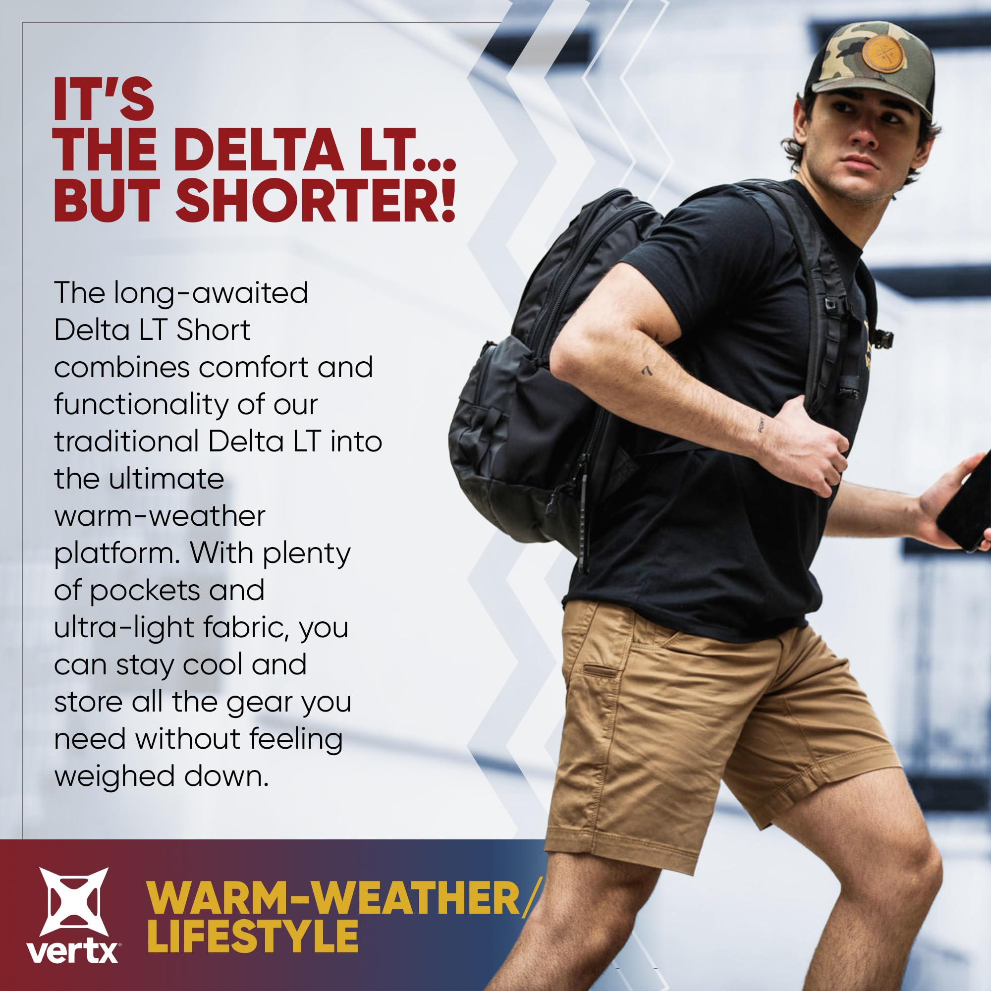 Snapklik.com : Vertx Delta LT 8 Inch Mens Tactical Shorts