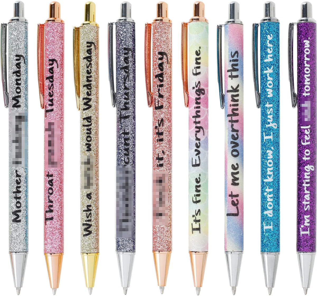 Amazon.com : FRIUSATE 7PCS Funny Pens, Swear Word Daily Ballpoint Pen ...