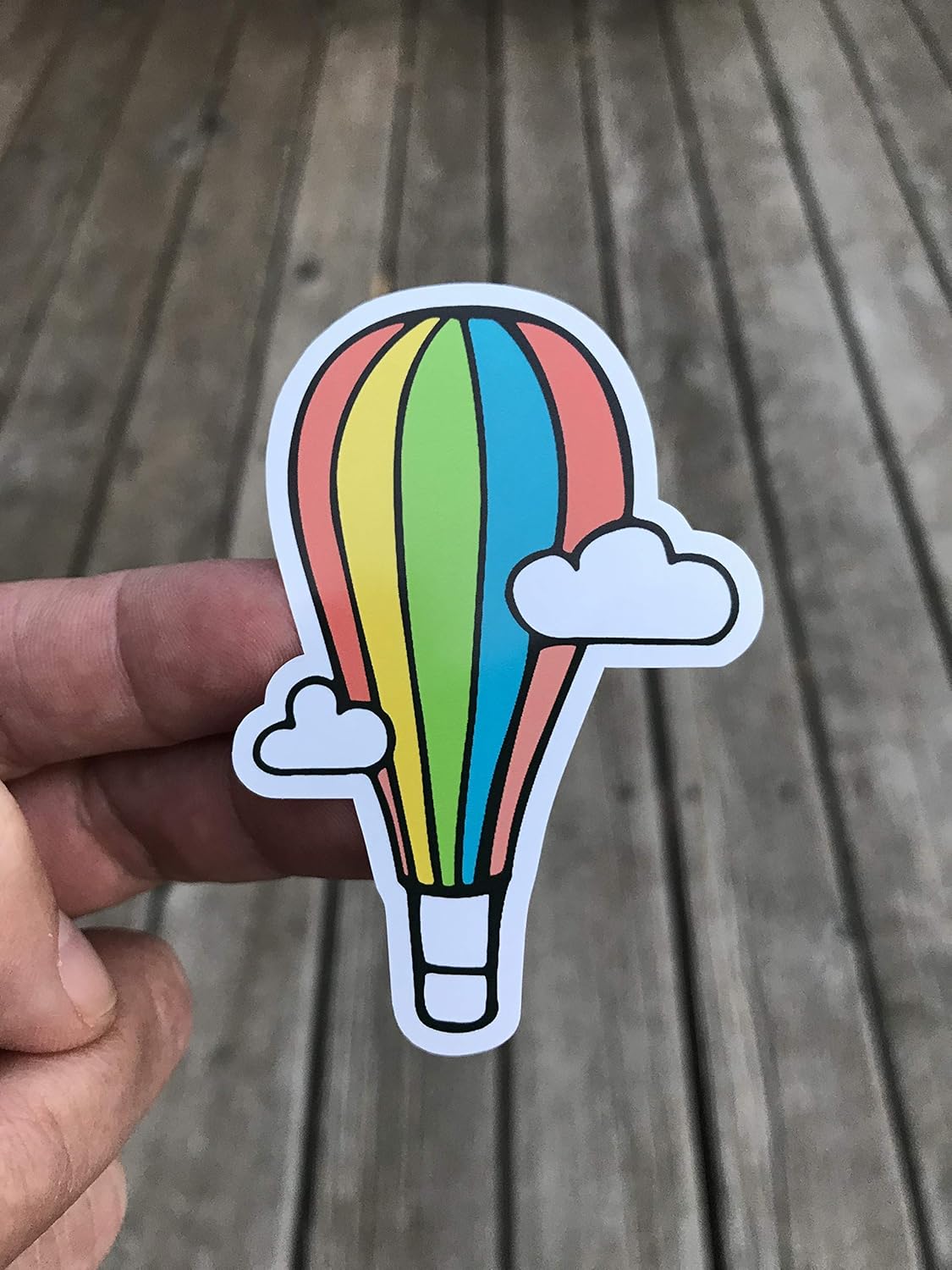 Amazon.com: Hot Air Balloon Sticker, Laptop Sticker, Water Bottle ...