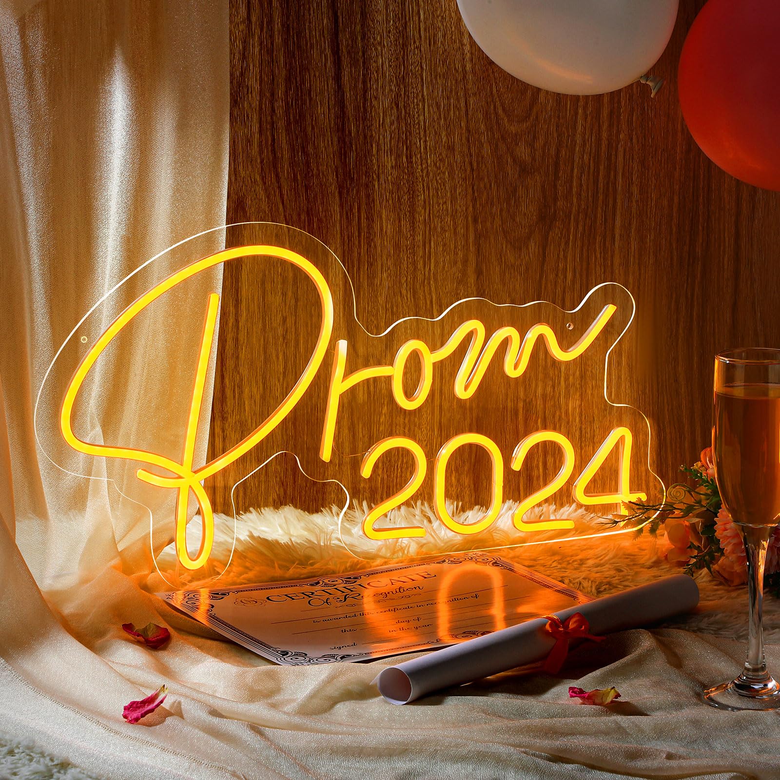 Rossesay Prom 2024 LED Neon Sign 20 x 10.6 Inch Graduation Party ...