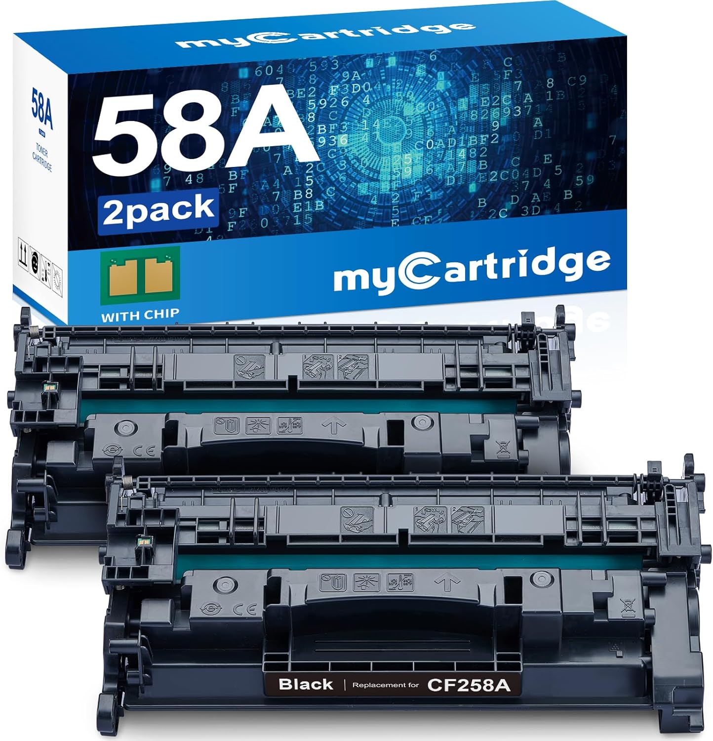 Amazon.com: myCartridge 58A CF258A Toner Cartridge Black 2 Pack (with ...