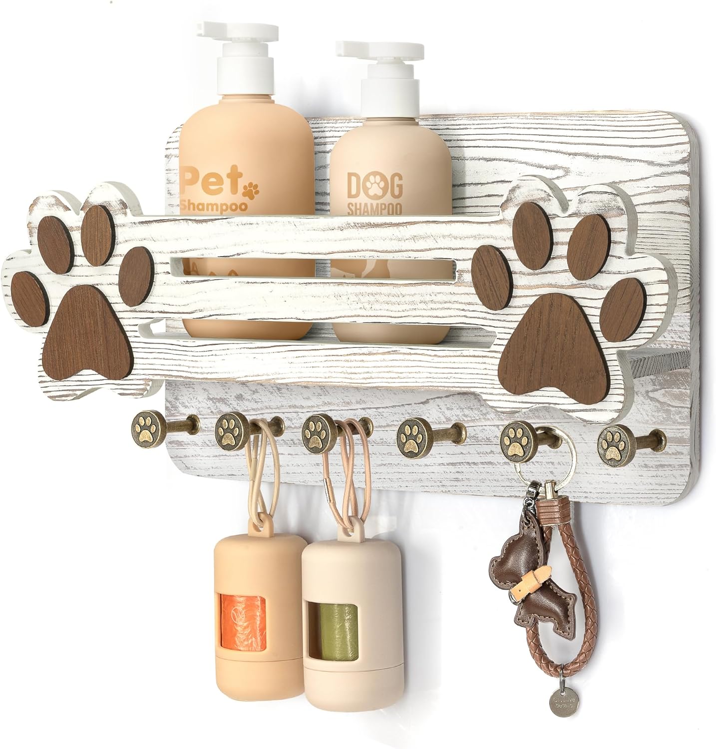 Amazon.com: MTERSN Farmhouse Dog Leash Holder for Wall - Cute Dog ...