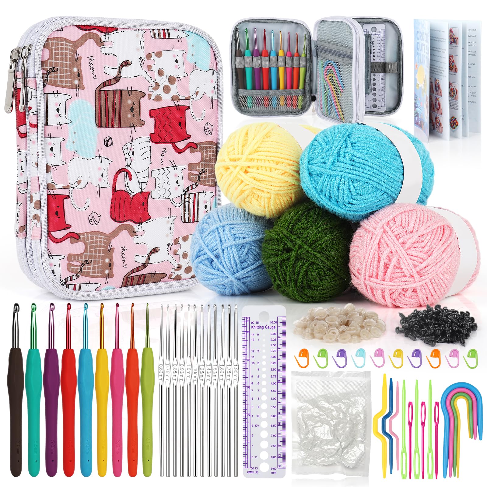 Amazon.com: Katech Beginner Yarn for Crocheting and Knitting-Crochet ...