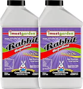 Amazon.com: I Must Garden Rabbit Repellent - 32oz Concentrate [2 Pack] - Mint Scent Rabbit Spray ...