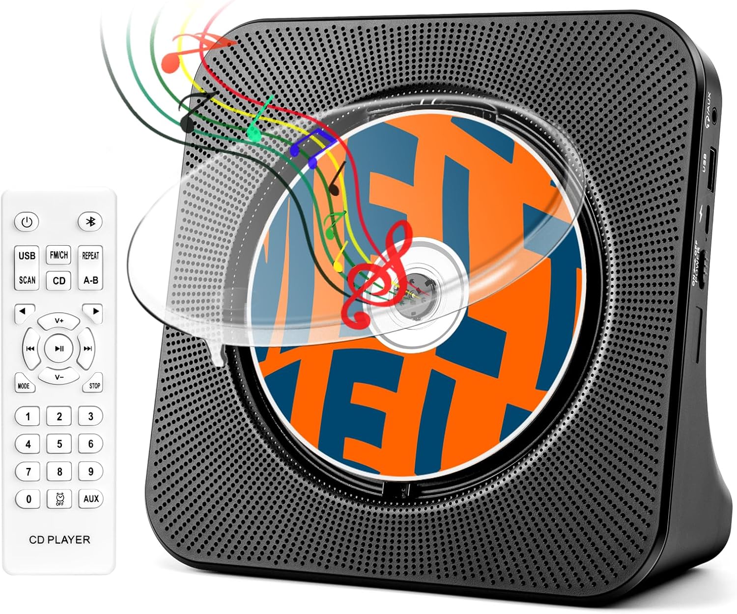 Amazon.com: Kogoda Desktop CD Player Portable with Bluetooth,Dual ...