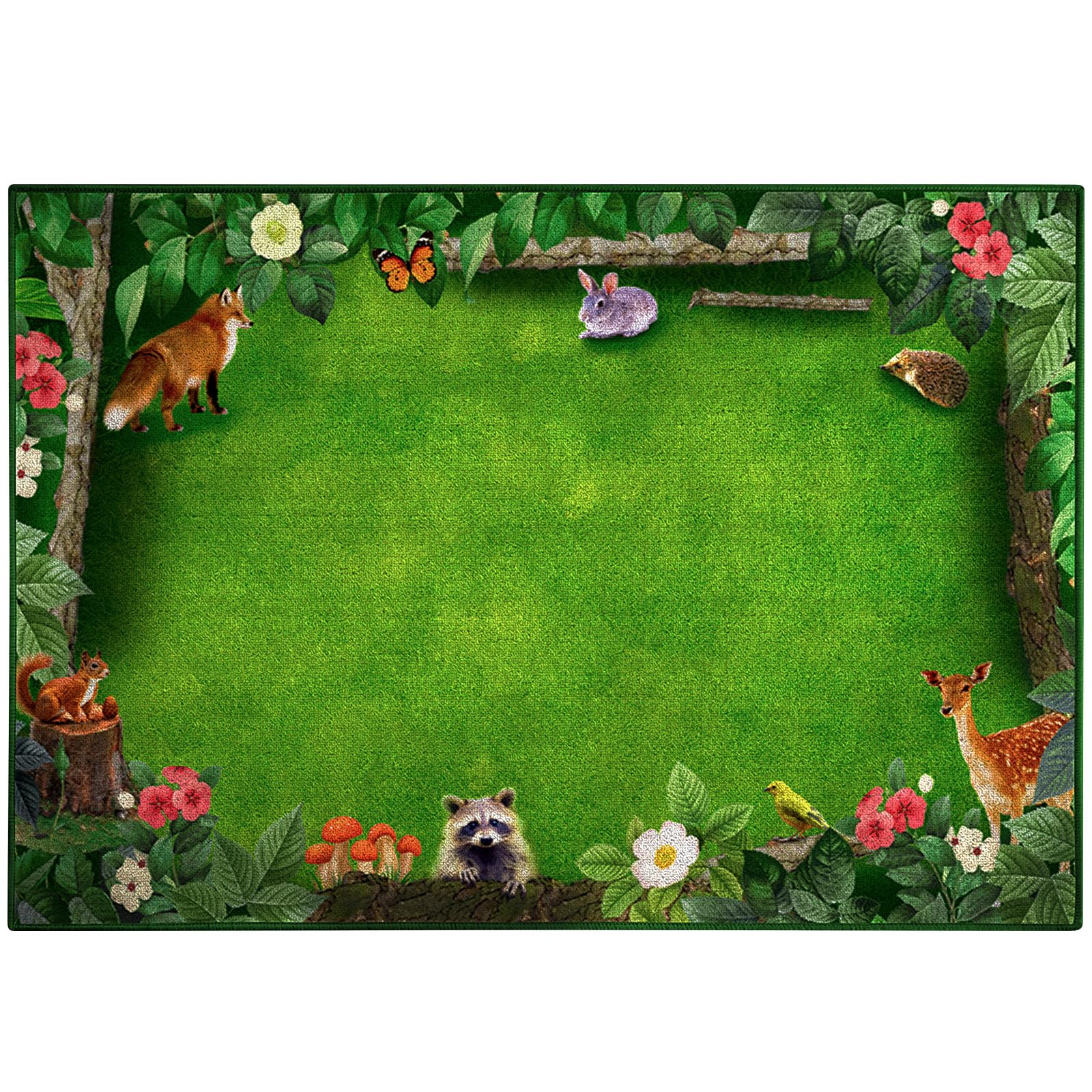 Amazon.com: ABCarpet Forest Classroom Rug Green Carpet Playmat 6'5"x8'5 ...